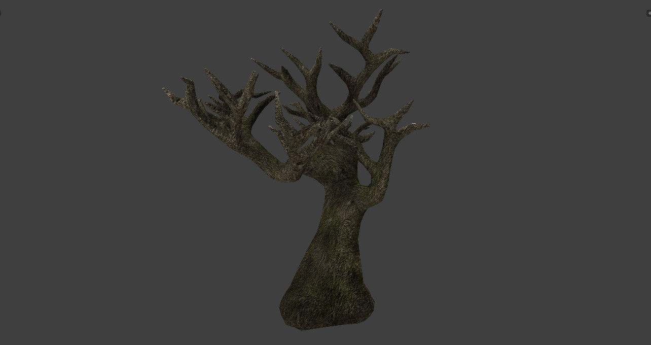3D model Low poly pbr spooky trees VR / AR / low-poly | CGTrader
