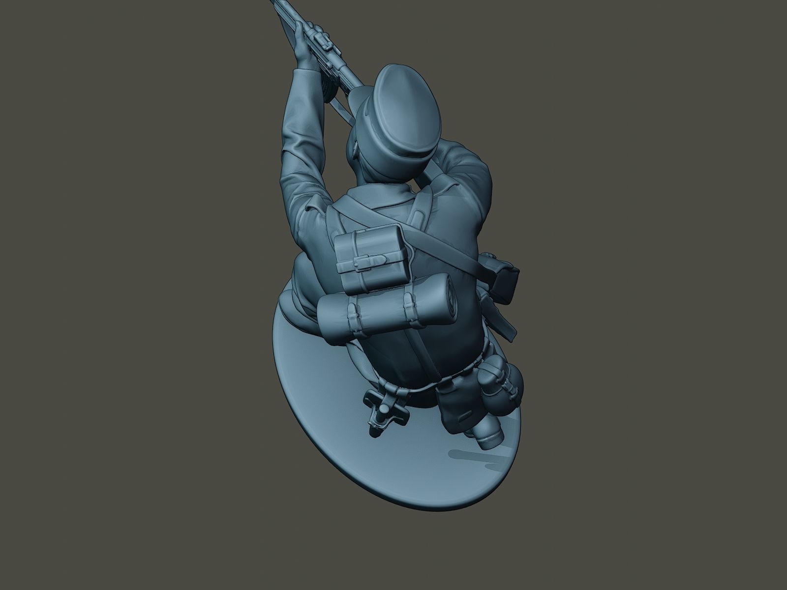 German soldier ww2 Shoot crouched G3 3D model 3D printable | CGTrader
