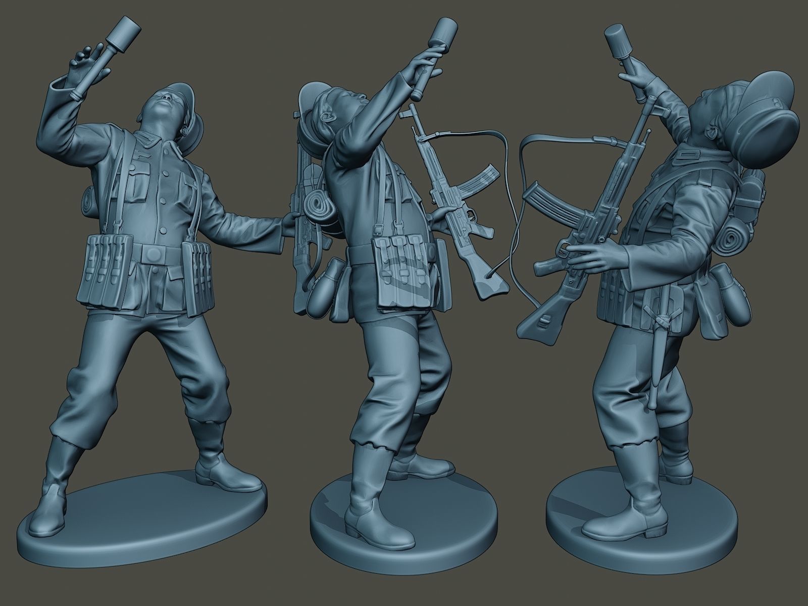 German soldier ww2 shooted G3 3D printable model