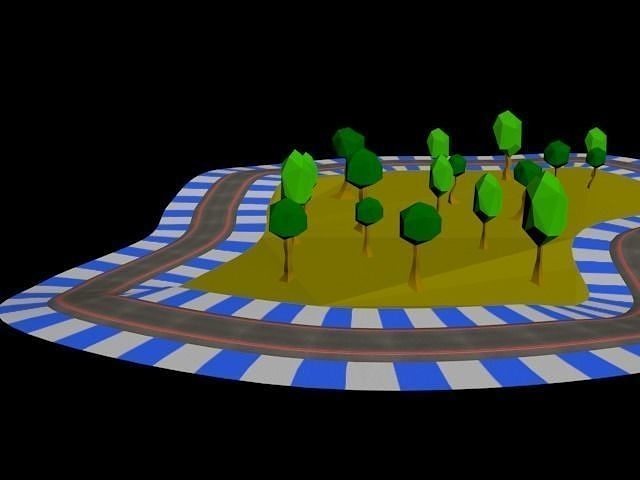 Funny Road LOW POLY free VR / AR / low-poly 3D model | CGTrader