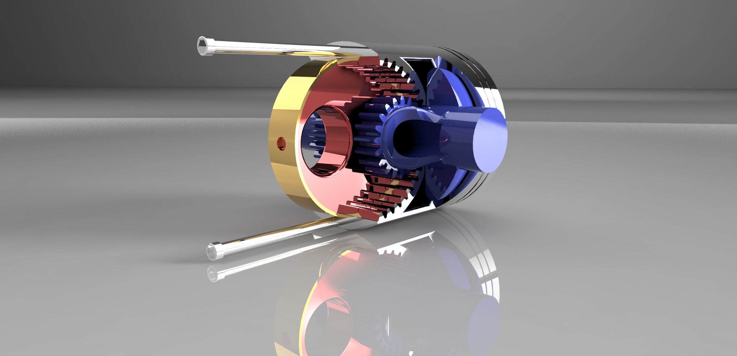 Concept Opposed piston Engine 3D model 3D printable | CGTrader