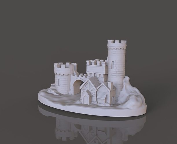 Castlevania castle on table free 3D model 3D printable | CGTrader