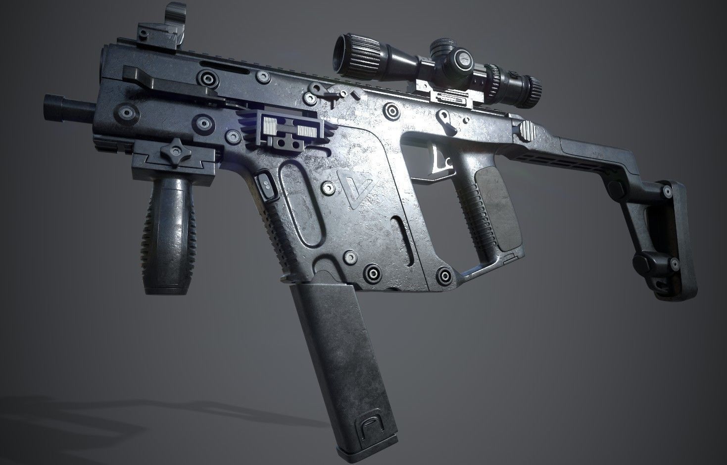 KRISS VECTOR GEN III SCOPED with PBR texturing 3D model 2