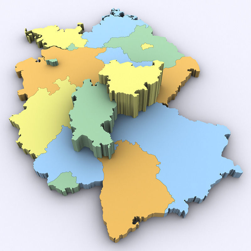 Map of Germany 3D model | CGTrader