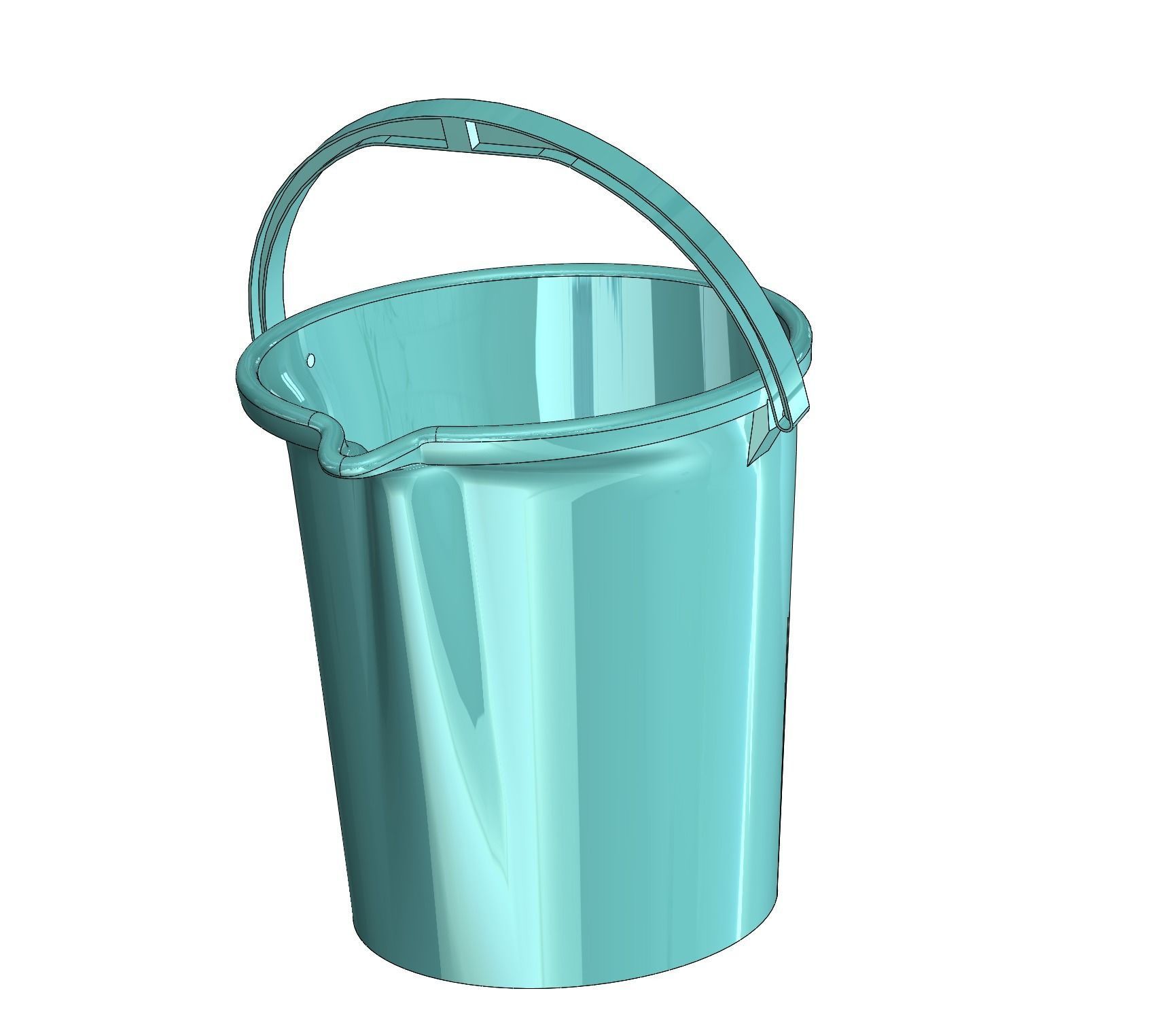 Plastic bucket - solidworks 3D model | CGTrader