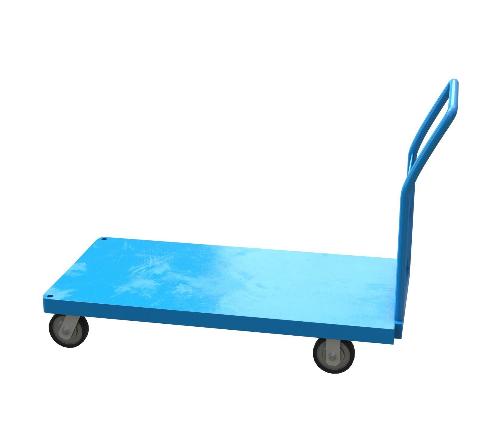 3D model SteelCart Painted blue VR / AR / low-poly | CGTrader