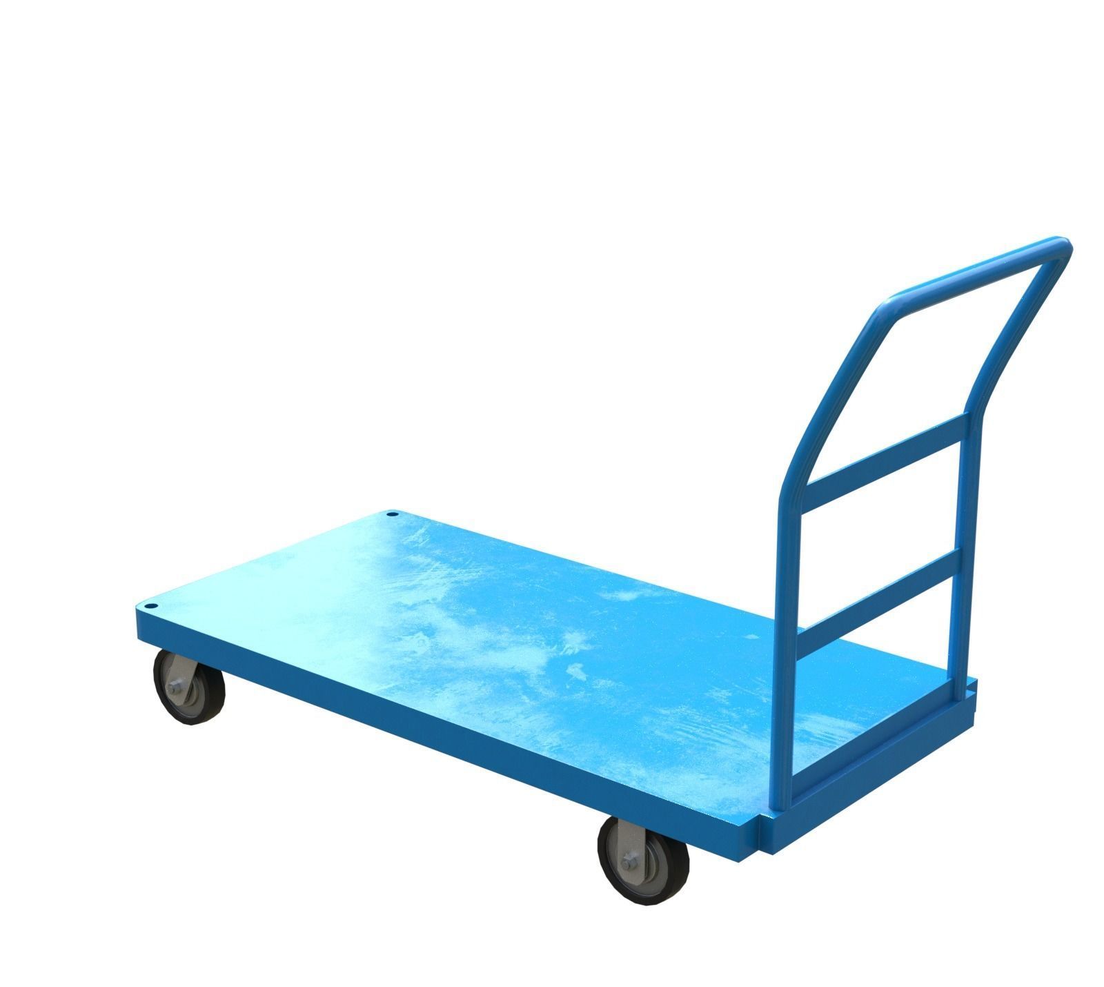 3D model SteelCart Painted blue VR / AR / low-poly | CGTrader
