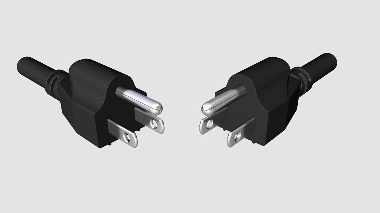 NEMA 5-15 US electrical plugs 3D model | CGTrader