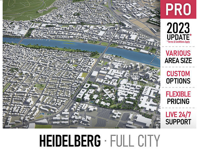 3D model Heidelberg VR / AR / low-poly | CGTrader