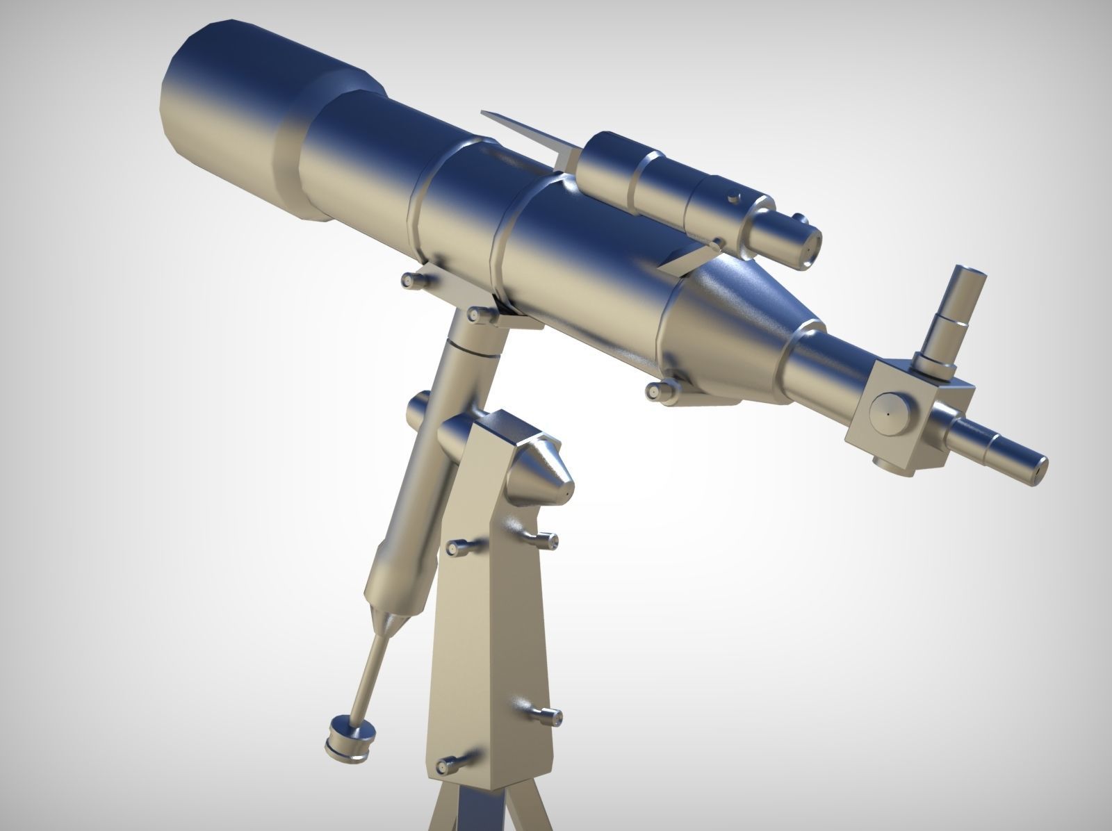 3D model Realistic Telescope Lowpoly Blender model VR / AR / low-poly ...