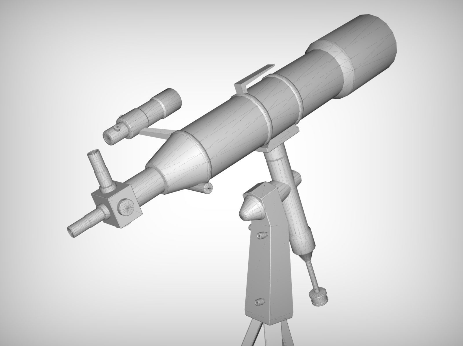 3D model Realistic Telescope Lowpoly Blender model VR / AR / low-poly ...