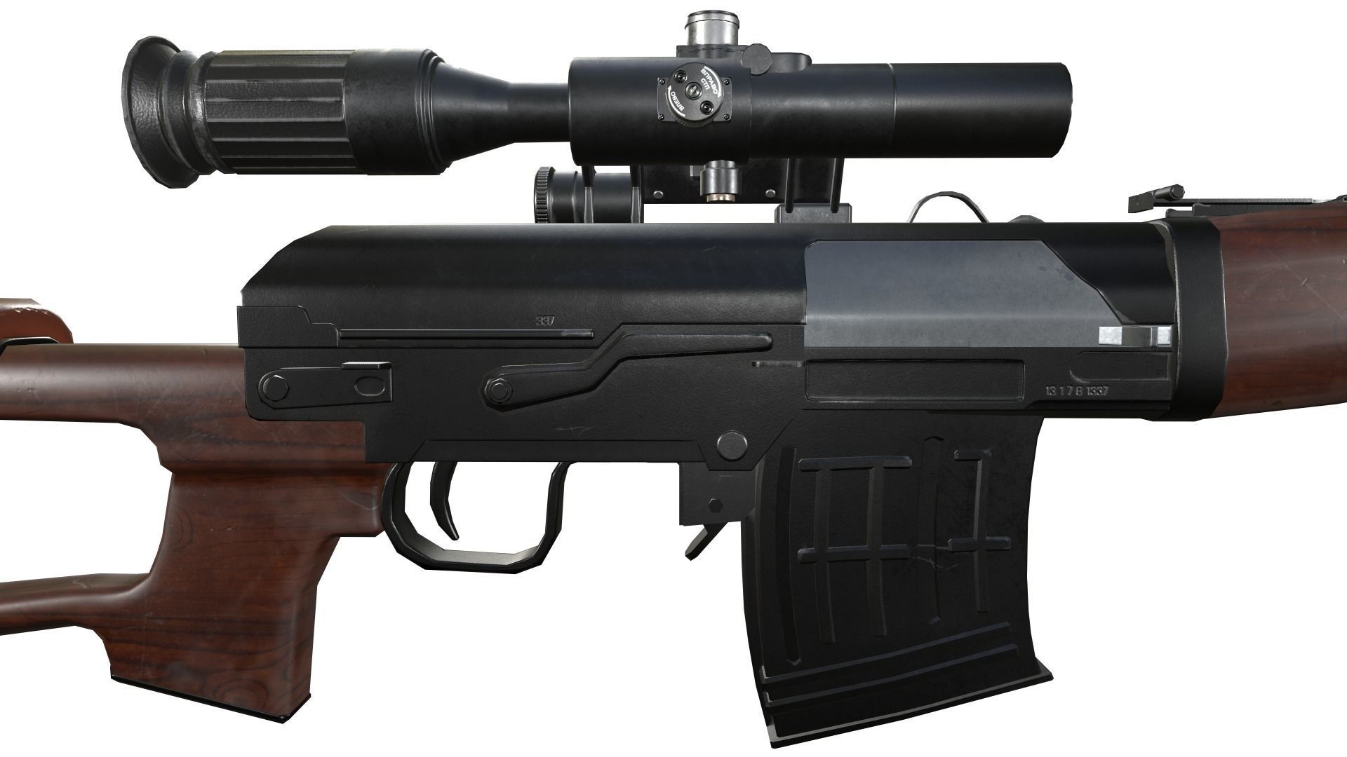 3D model SVD soviet rifle VR / AR / low-poly | CGTrader