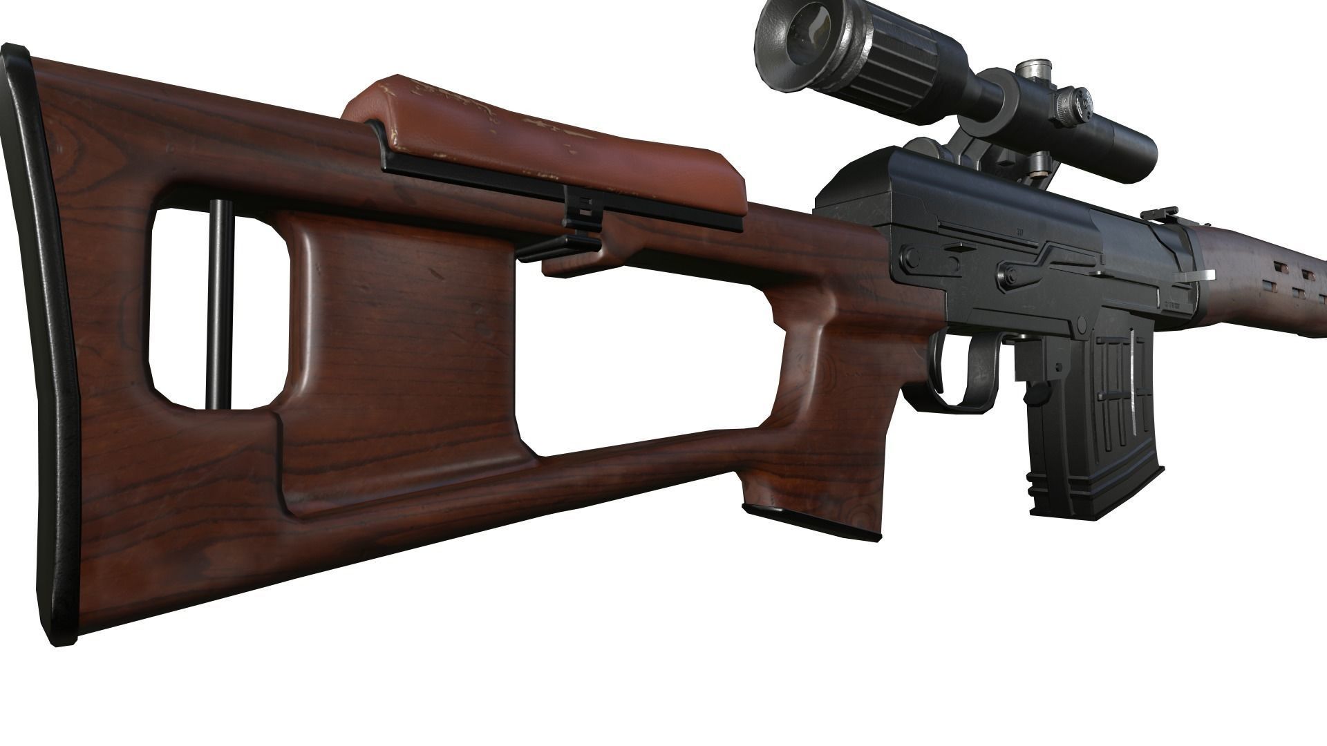 3D model SVD soviet rifle VR / AR / low-poly | CGTrader