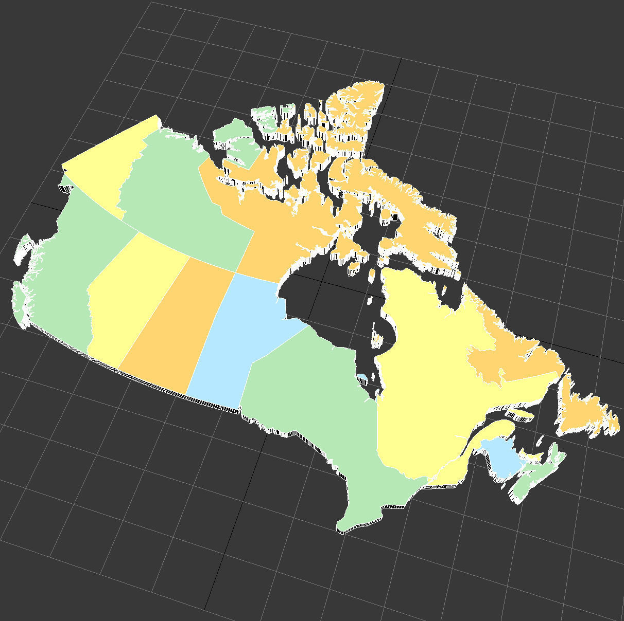Map of Canada 3D model | CGTrader