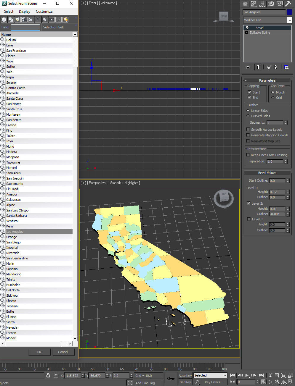 Map of California 3D model | CGTrader