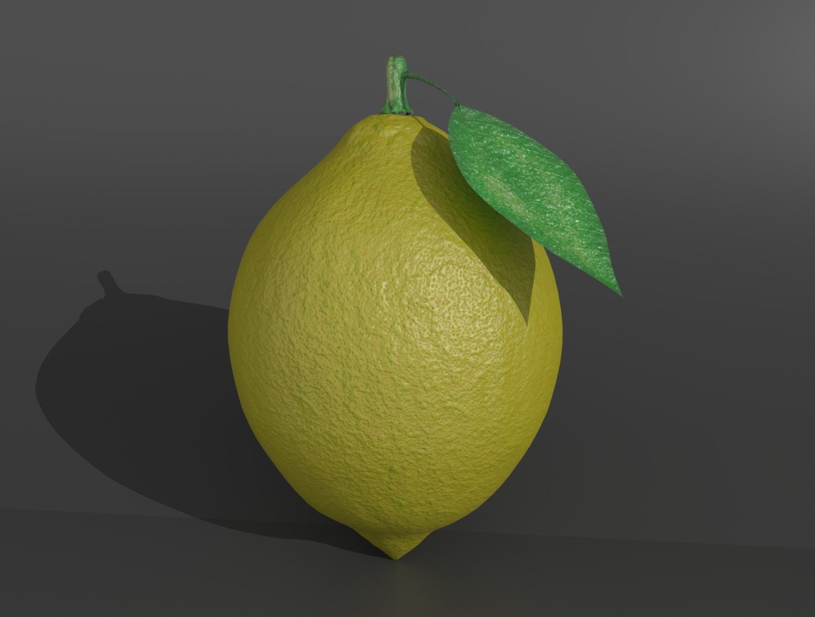 LEMON with leaf 3D model | CGTrader