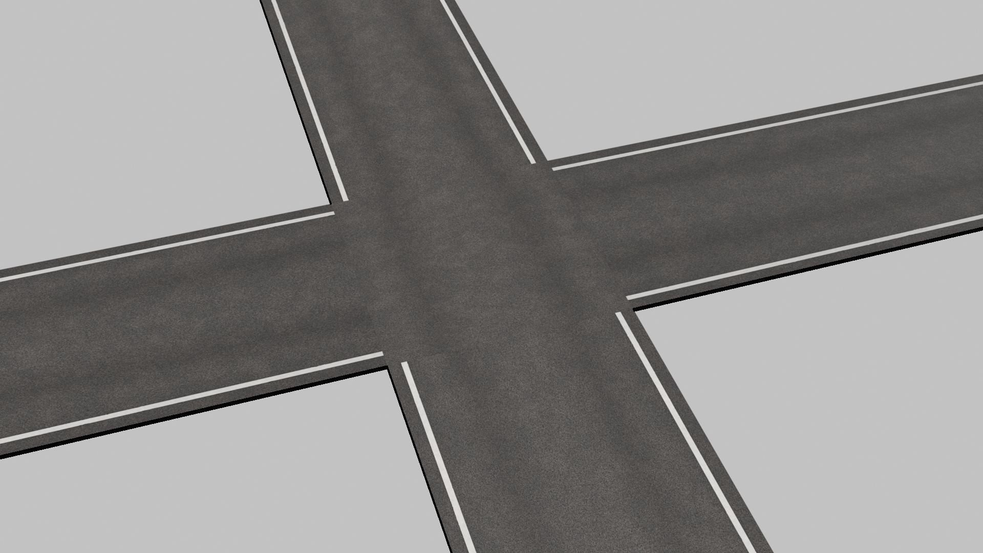 3D model modular single lane PBR road VR / AR / low-poly | CGTrader