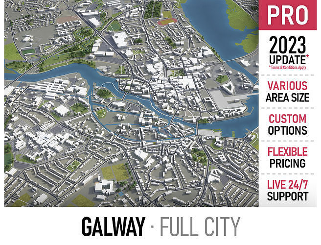 3D model Galway VR / AR / low-poly | CGTrader