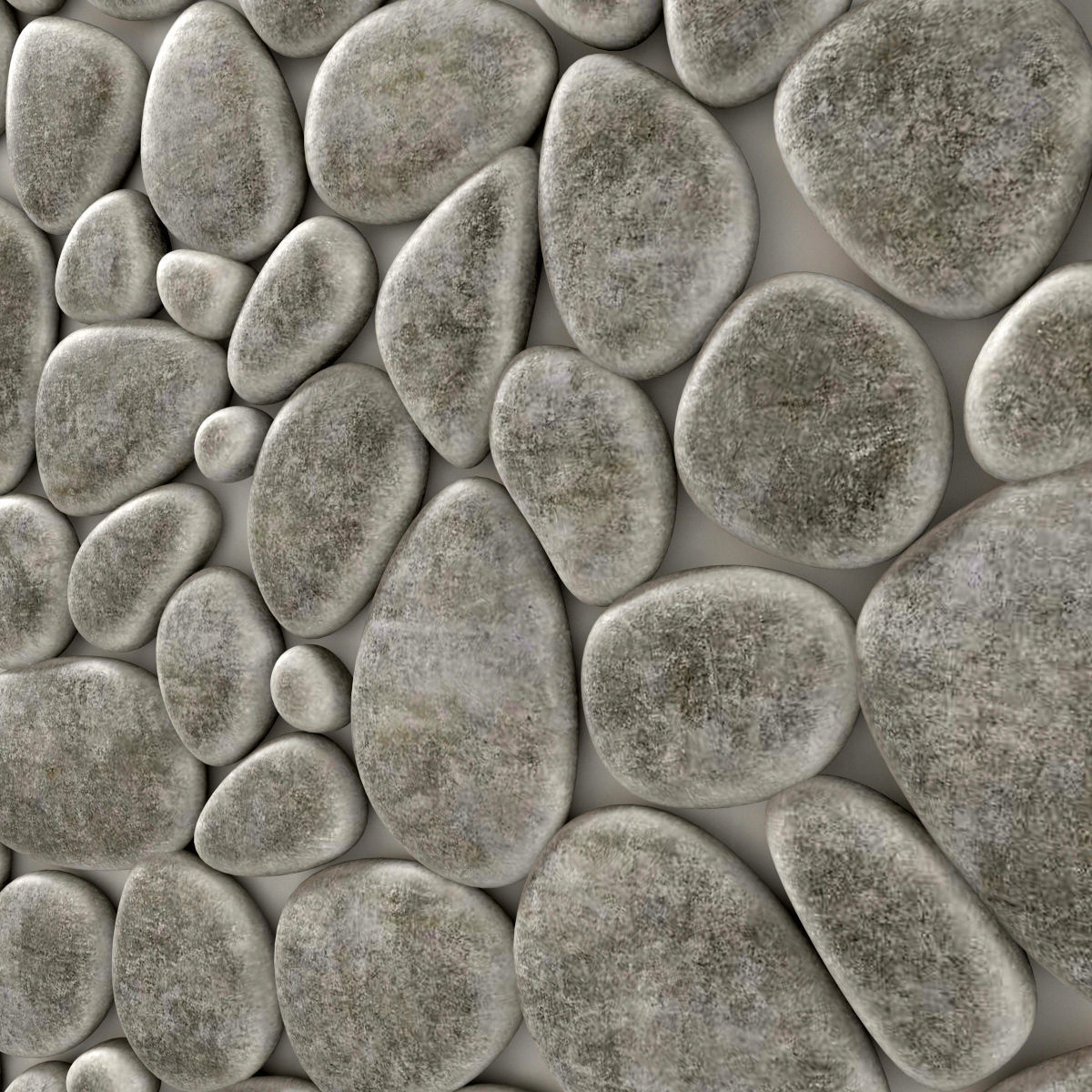 Panel smooth pebble many part 3D model | CGTrader