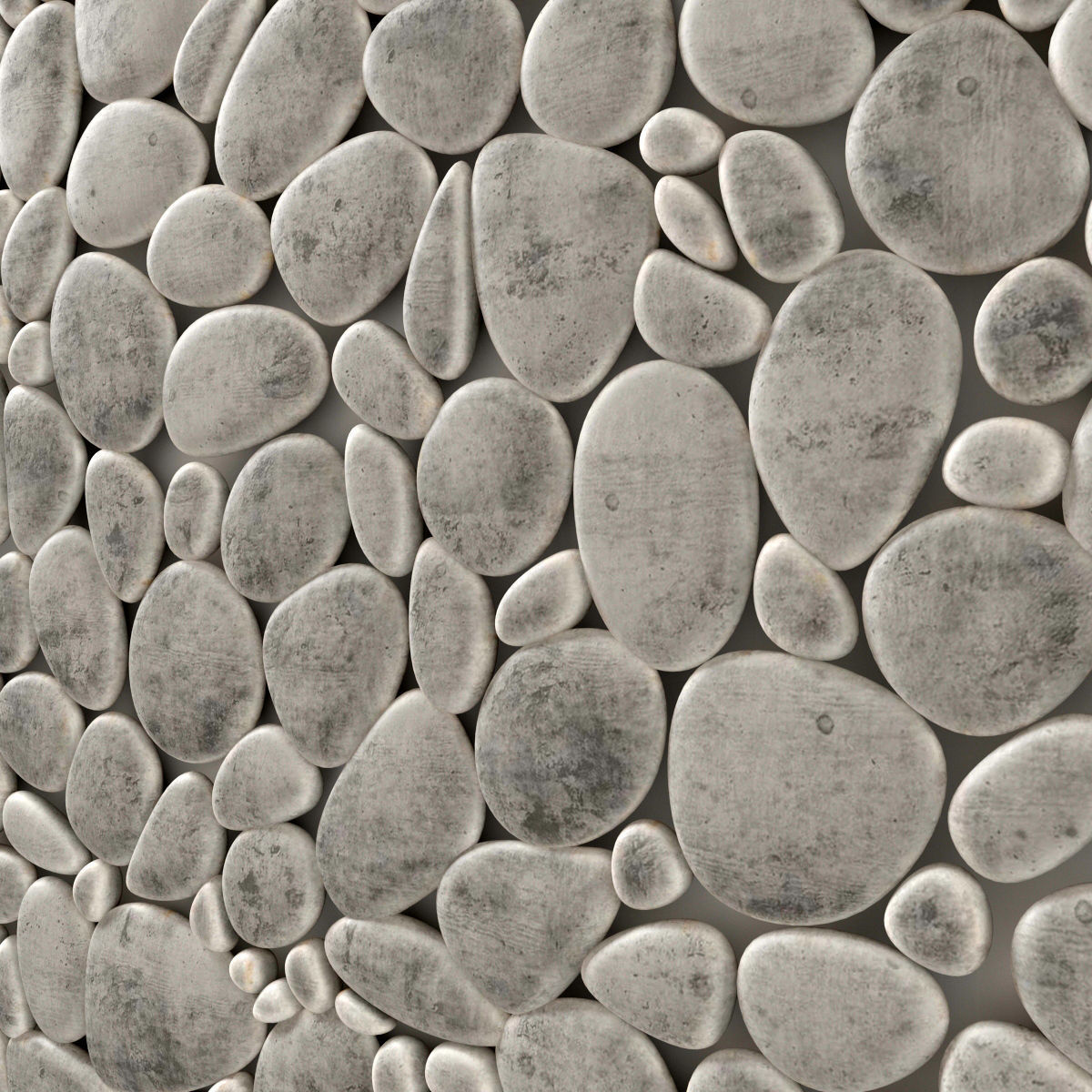Panel smooth pebble many part 3D model | CGTrader