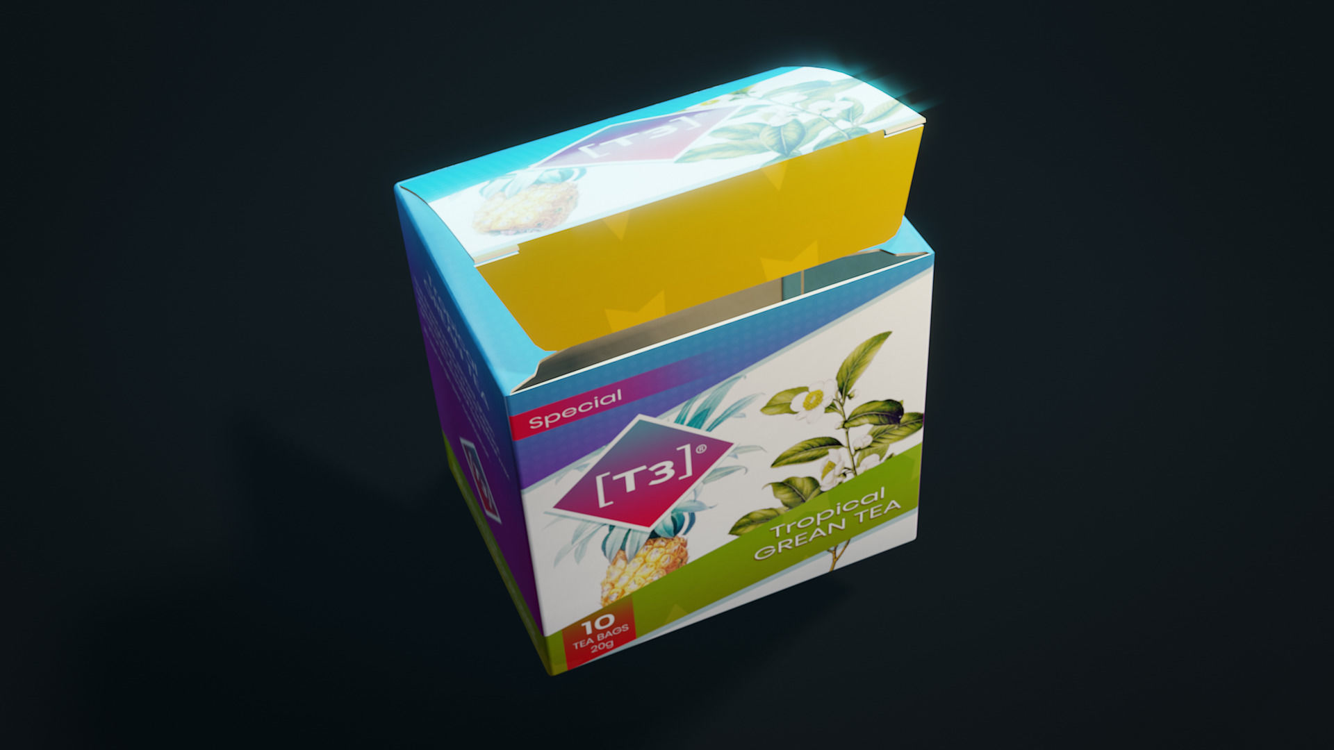Rigged Dieline for Box Packaging Design and Product Animation 3D model ...