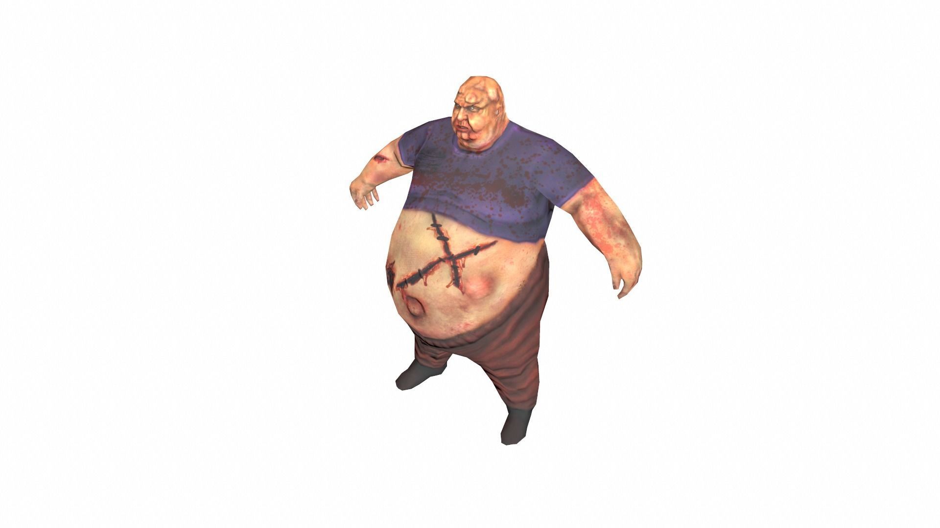 3D model Fat Zombie VR / AR / low-poly | CGTrader
