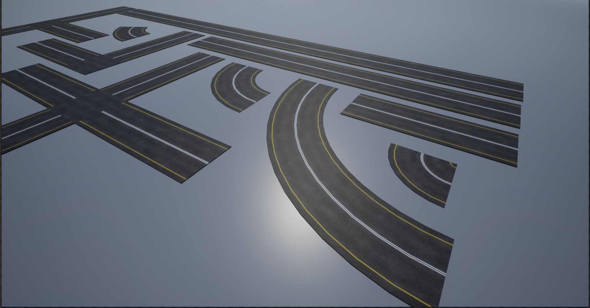 3D model Modular Highway Road PBR VR / AR / low-poly | CGTrader