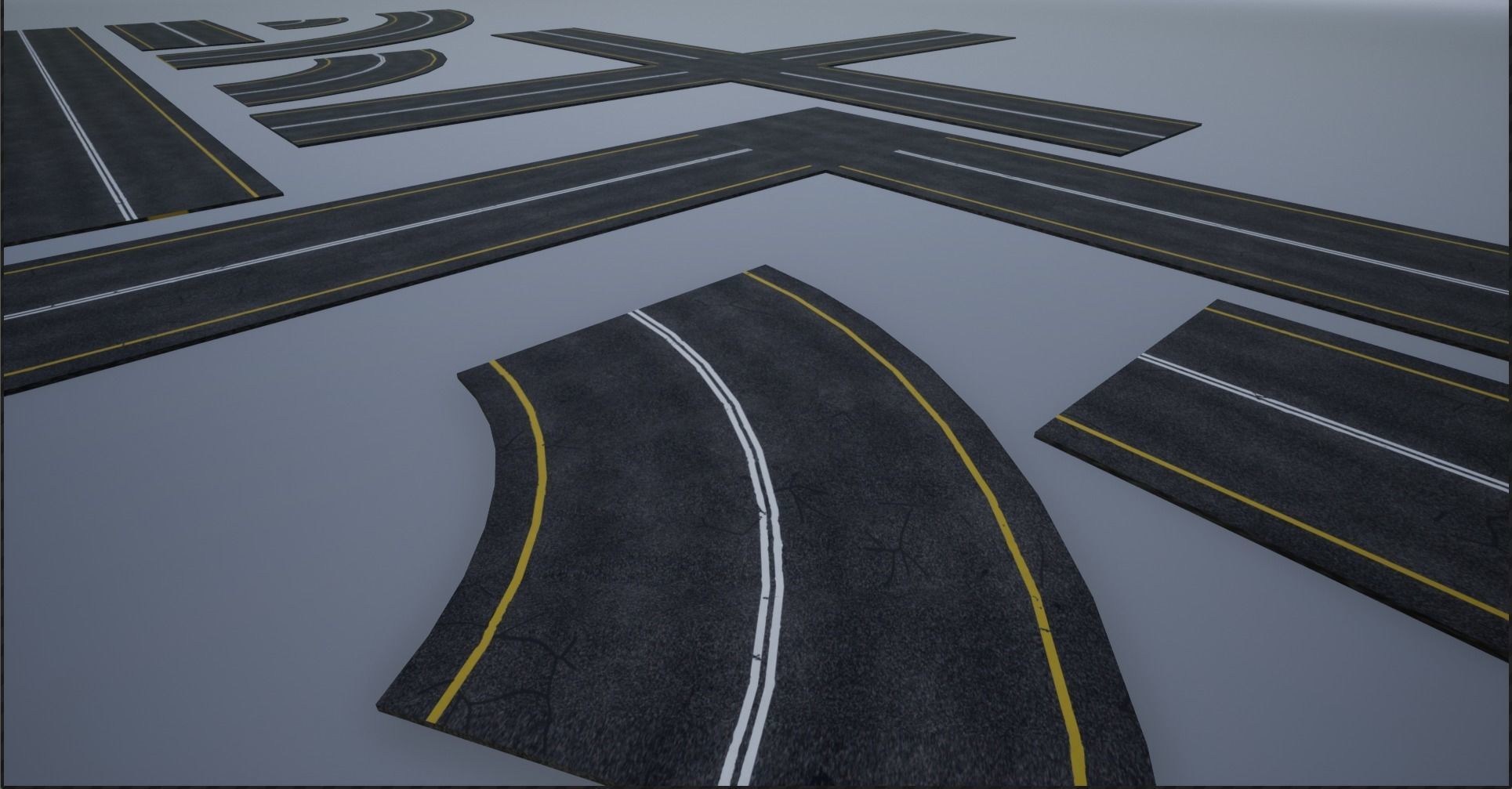 3D model Modular Highway Road PBR VR / AR / low-poly | CGTrader