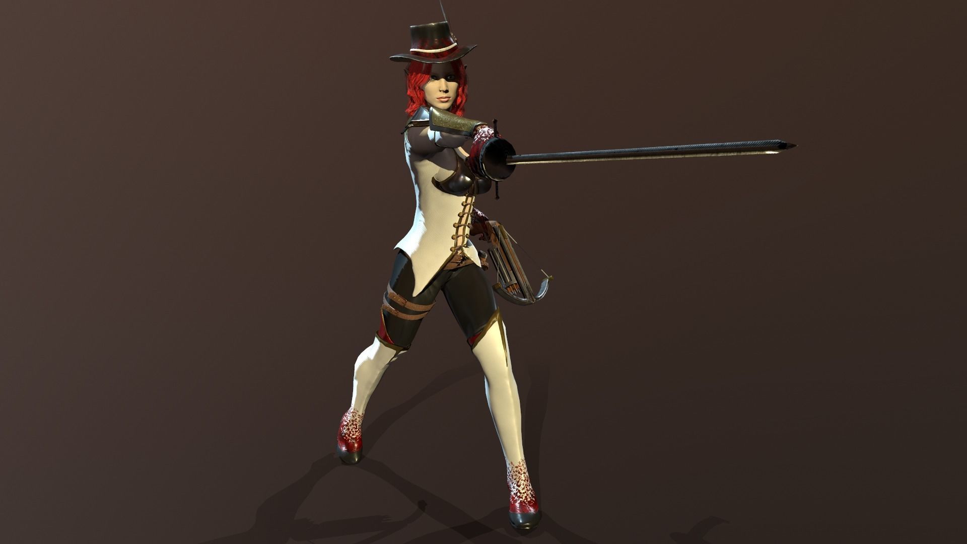 3D model Arbalester girl VR / AR / low-poly rigged animated | CGTrader