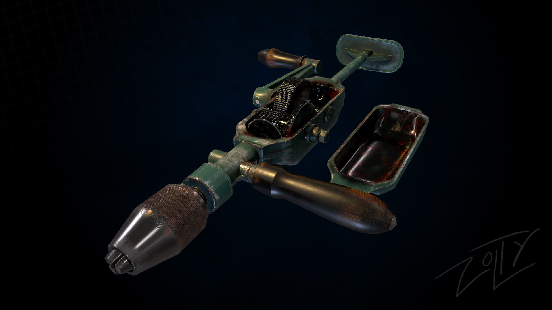 3D model Drill game ready and pbr texture VR / AR / low-poly | CGTrader