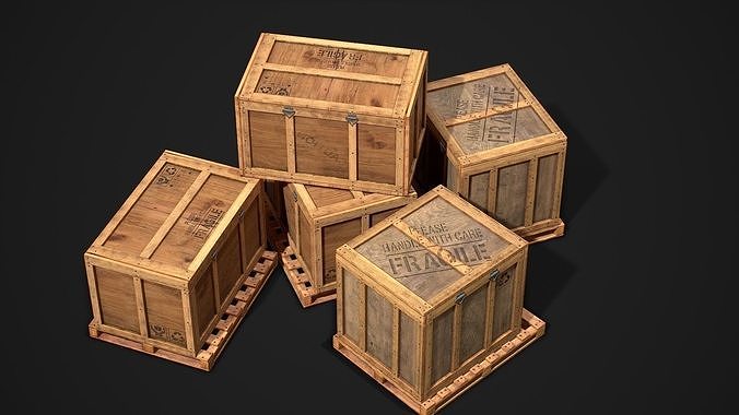 3D model Wooden Shipping Container VR / AR / low-poly | CGTrader