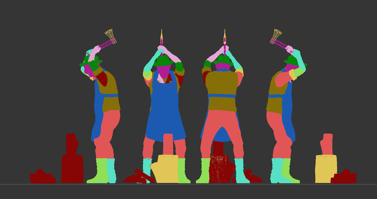 working people 3D model 3D printable | CGTrader