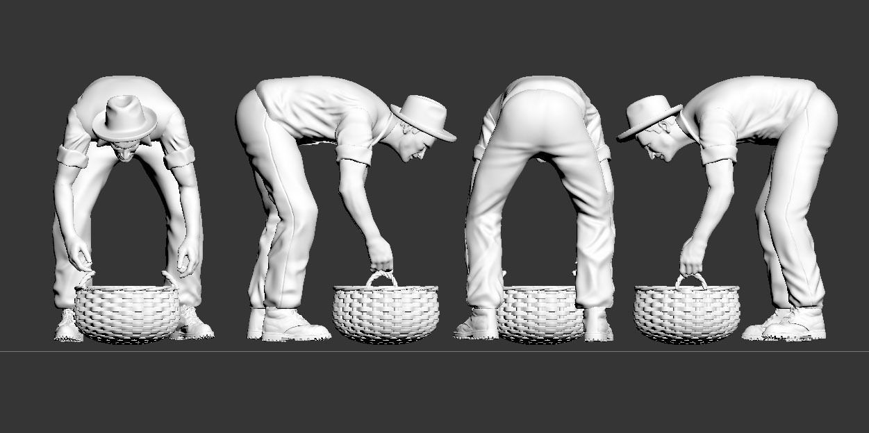 working people 3D model 3D printable | CGTrader