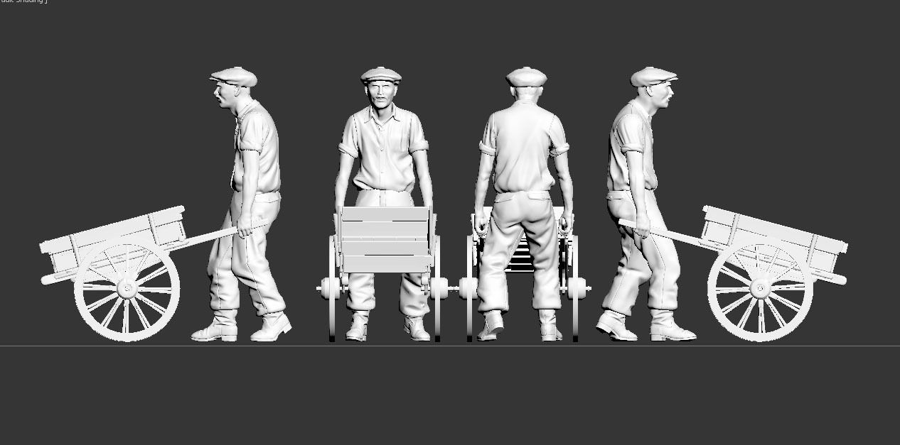 working people 3D model 3D printable | CGTrader