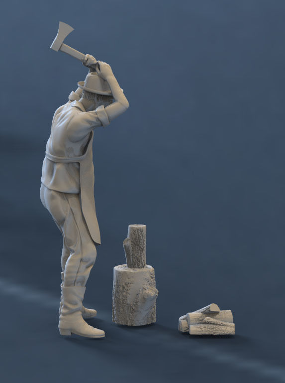 working people 3D model 3D printable | CGTrader