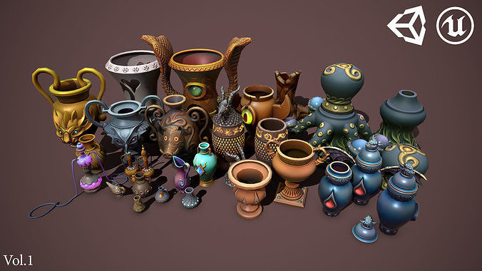 3D model fantasy props VR / AR / low-poly | CGTrader
