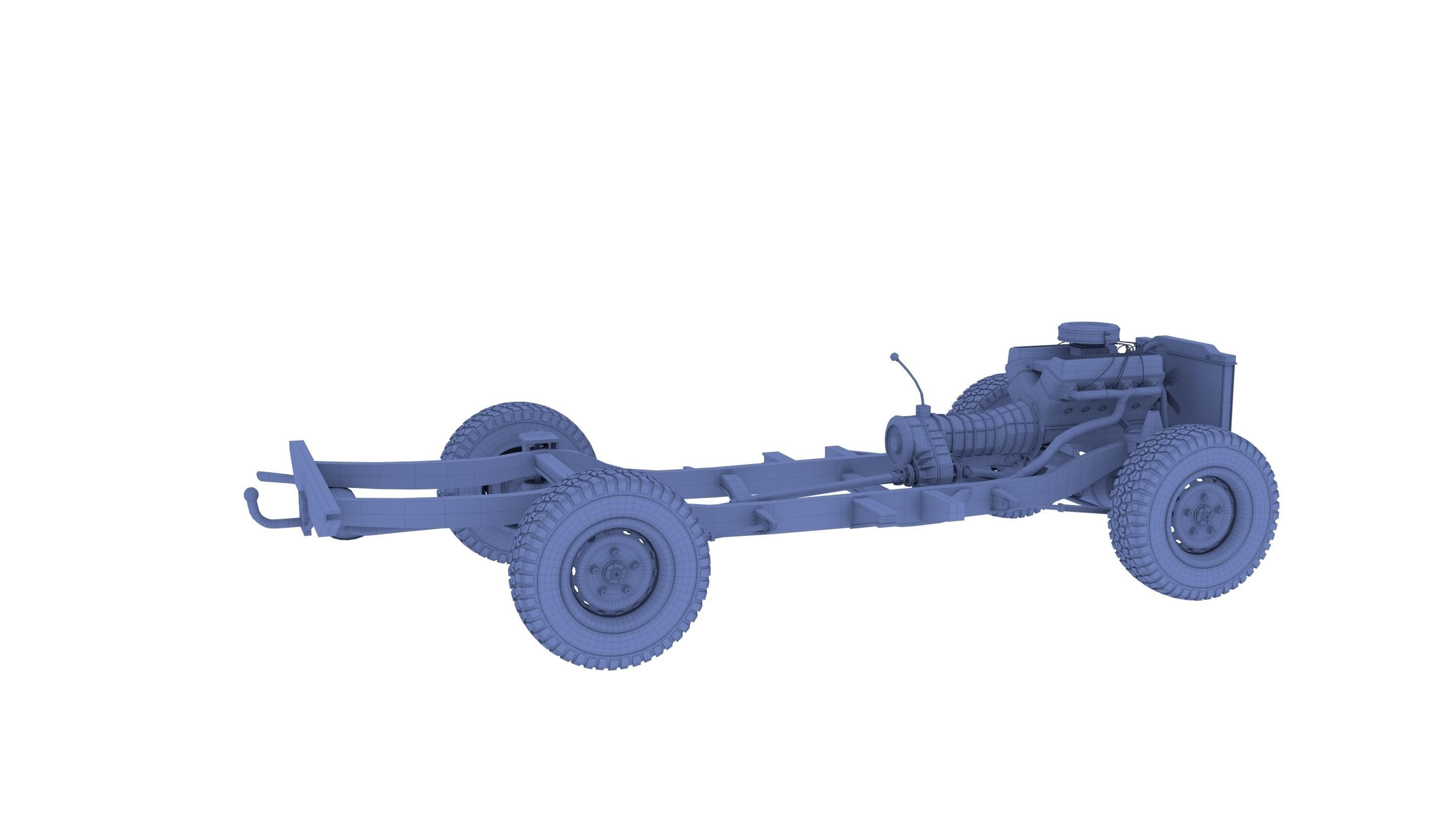 Range Rover Classic with chassis and interior v1 3D model | CGTrader