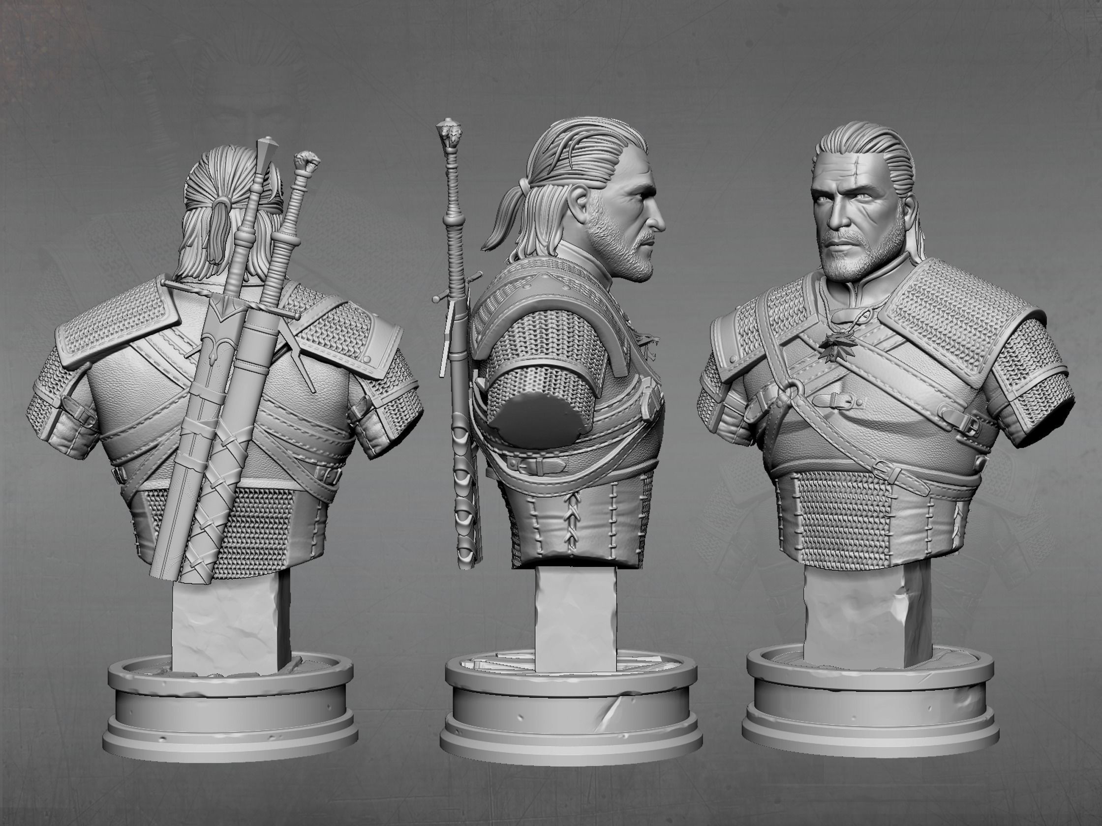 Witcher 3D model 3D printable | CGTrader