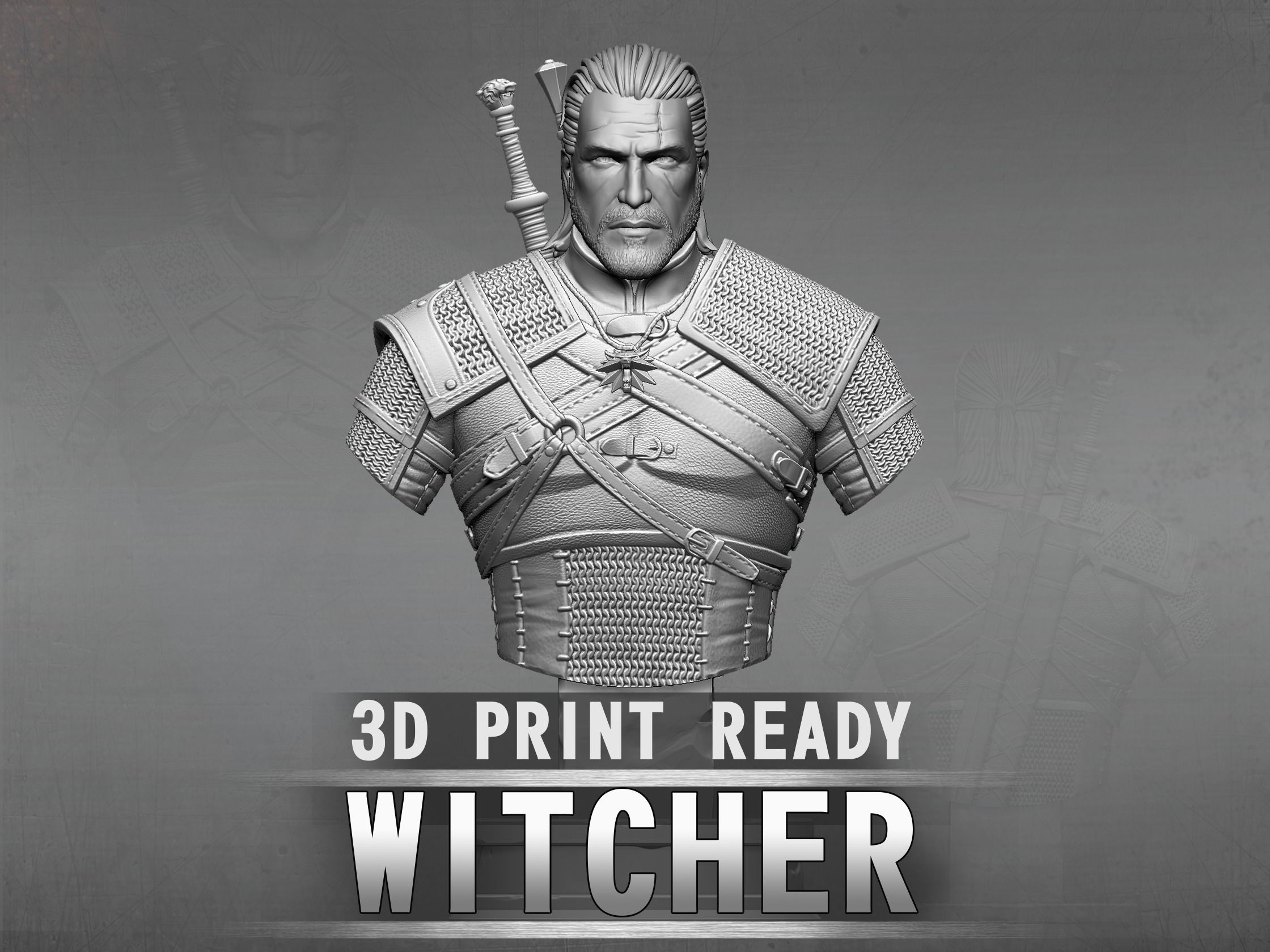 Witcher 3D model 3D printable | CGTrader