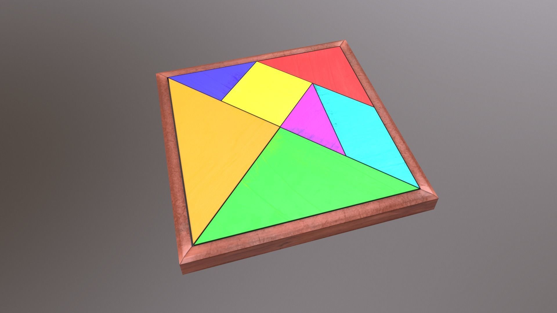 Tangram 3D model realtime | CGTrader