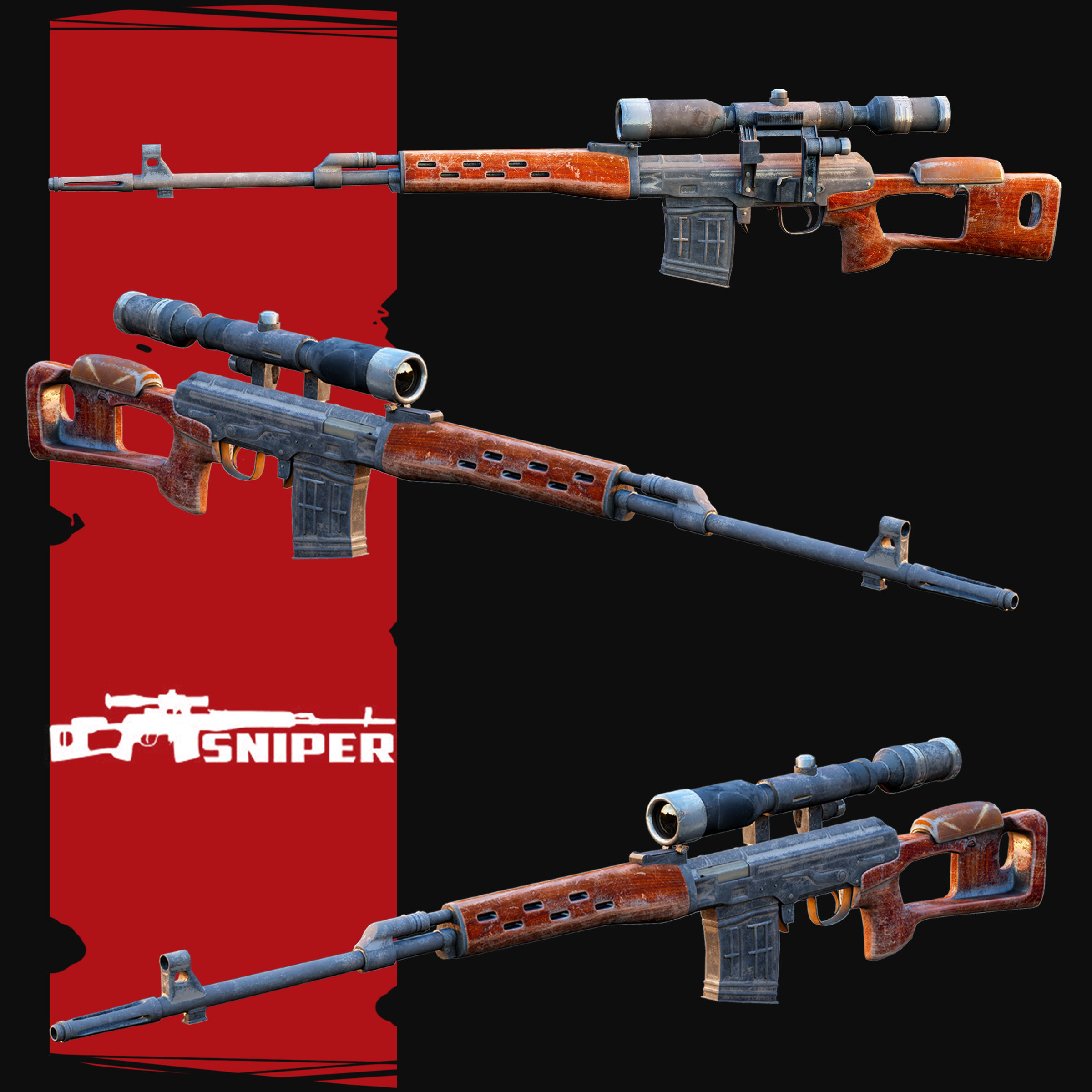 Draganov Sniper 3D asset | CGTrader