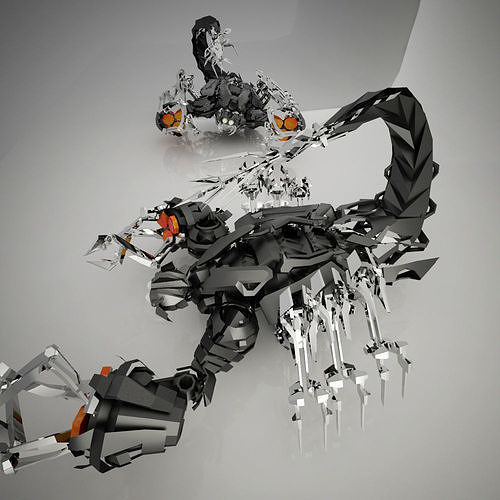 3D model ROBOTSCORP scorpion made out of metal VR / AR / low-poly ...