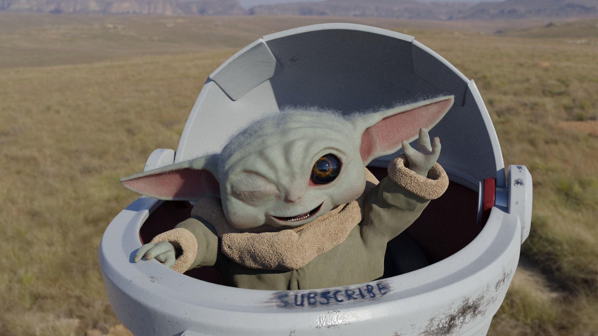 Baby Yoda free 3D model animated | CGTrader