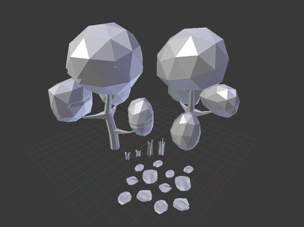 3D model Low Poly Nature Objects Collection VR / AR / low-poly | CGTrader