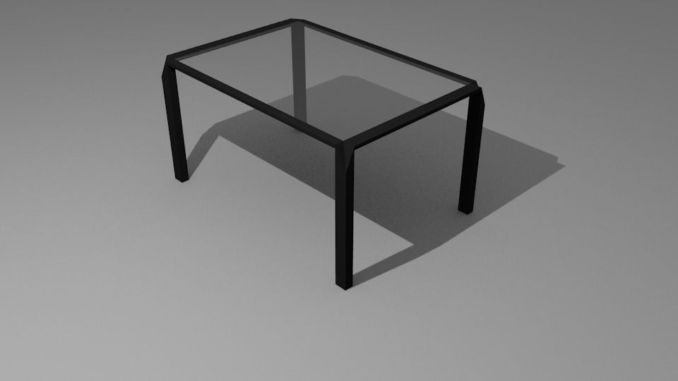 Glass table free VR / AR / low-poly 3D model | CGTrader