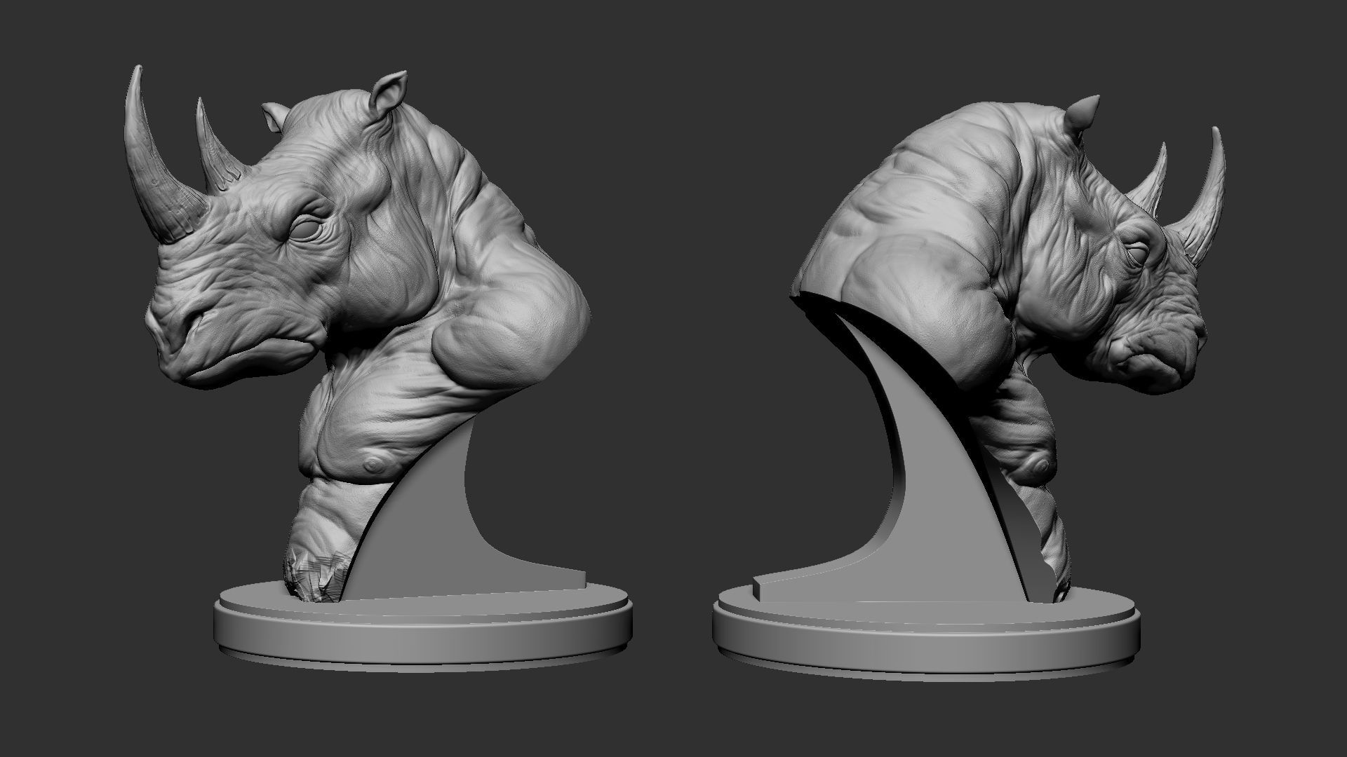 Rhino 3d print 3D model 3D printable | CGTrader