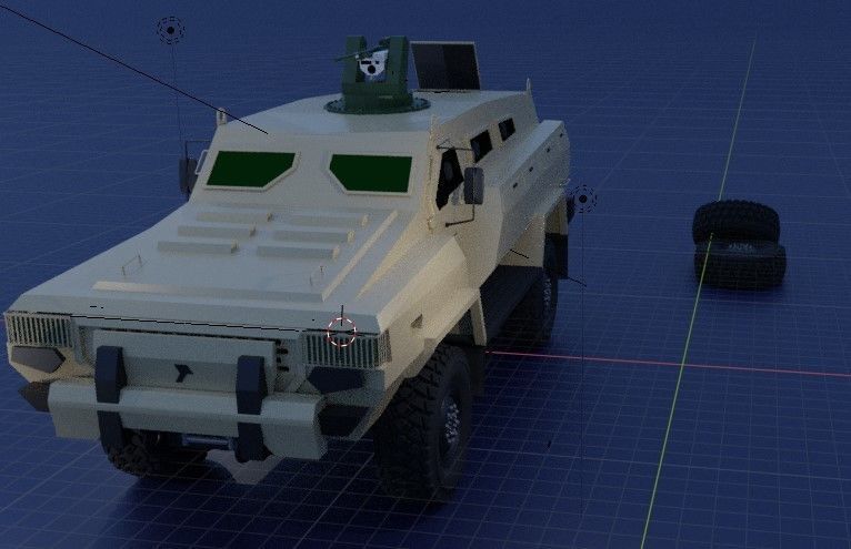Tufan 4x4 MRAP Azerbaijan defense 3D model | CGTrader