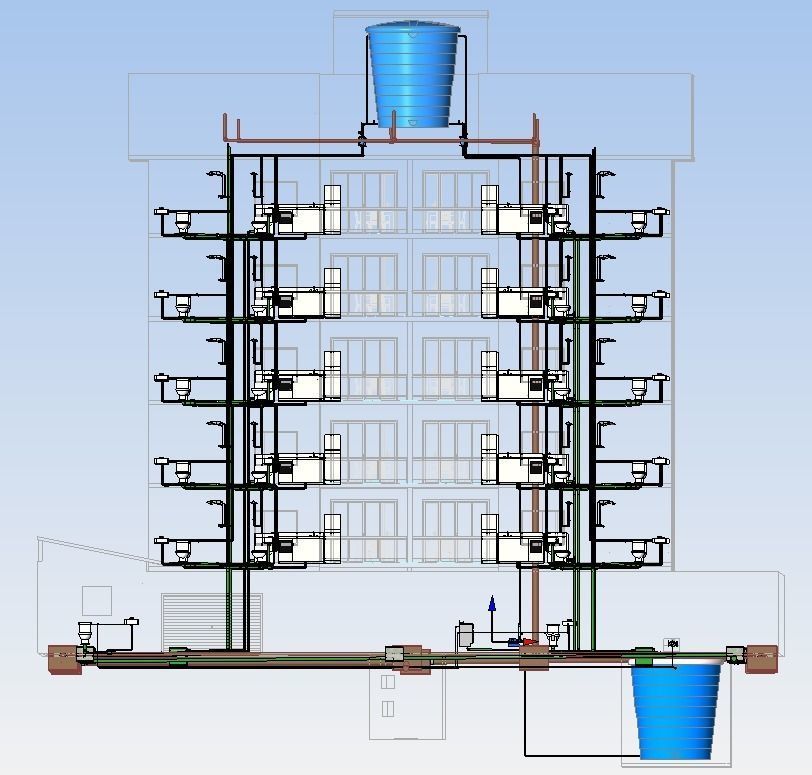 Architectural and hydrosanitary - Arquitetura e hidros REVIT 3D model ...