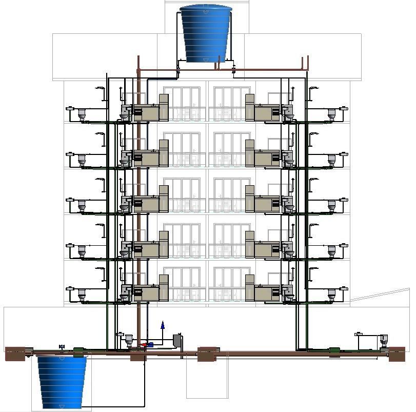 Architectural and hydrosanitary - Arquitetura e hidros REVIT 3D model ...