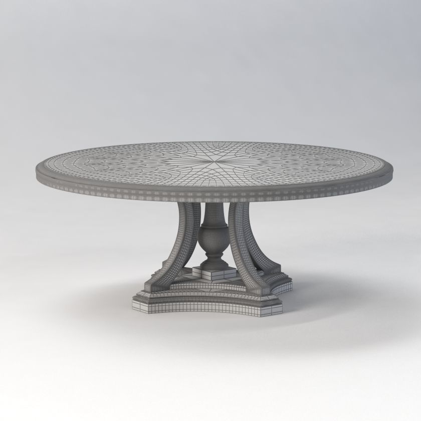 St James Marble Round Dining Table 3D model | CGTrader